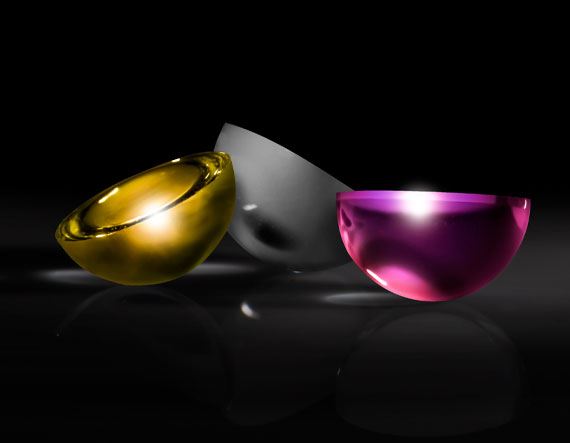 3mm Dia., Uncoated, ISP Optics Calcium Fluoride (CaF2) Hemispherical ...